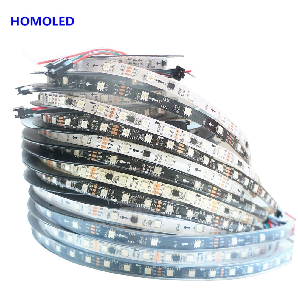 0.5 5M 30/60 LEDs/M 2811 Pixels Programmable Individual Addressable LED Strip light WS2811 5050 ...