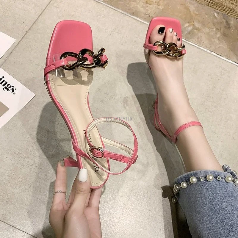 Sandalias De tacón alto para Mujer, zapatos De plataforma transparentes ...