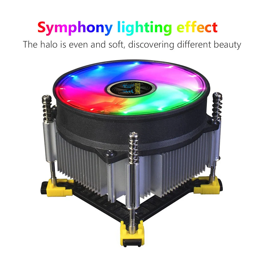 Shop Generic Cpu Cooler 120mm Pwm Fan 12v 4pin Rgb Air Cpu Cooling ...