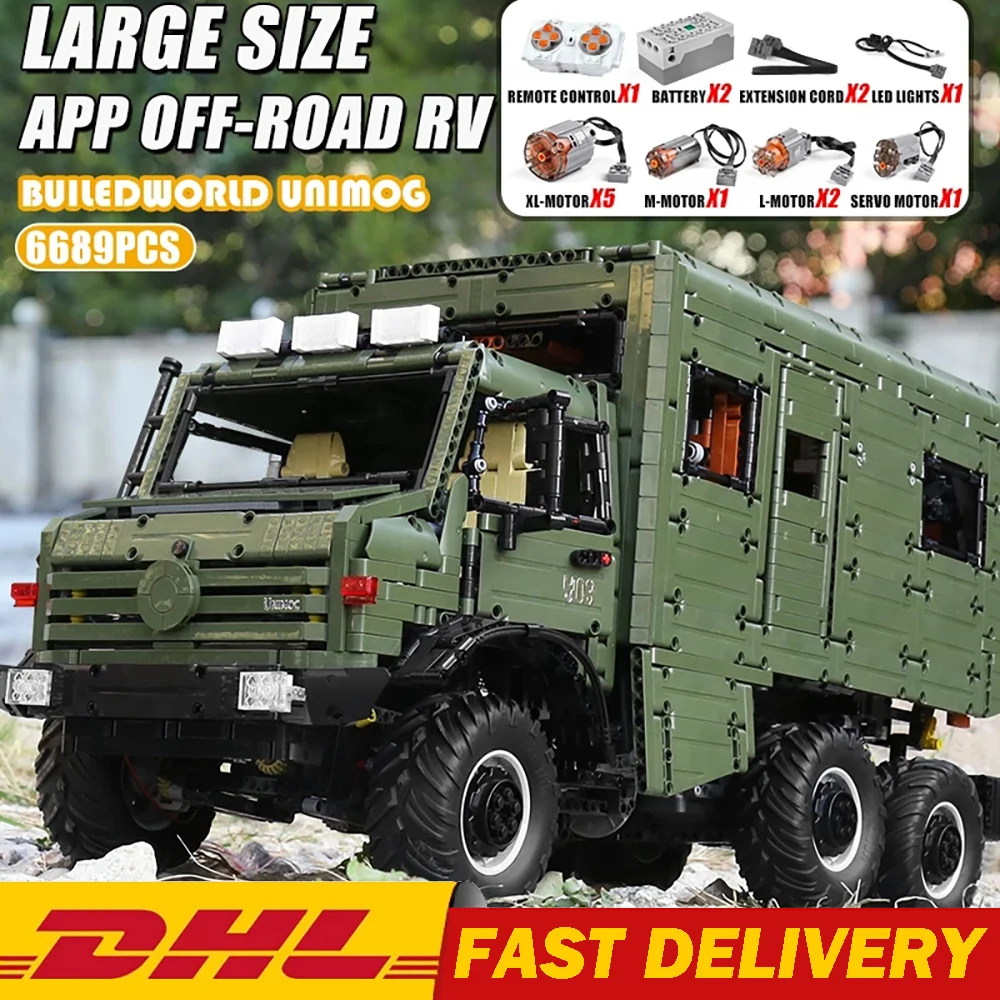 6689pcs Military truck loader High-Tech RC off-road vehicle Car J907 ...