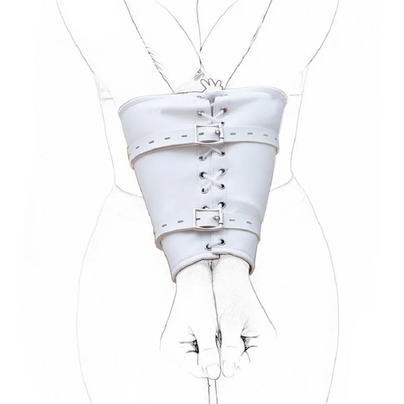 Adjustable Leather Handcuffs BDSM Armbinder Wrist Cuffs Restraints ...