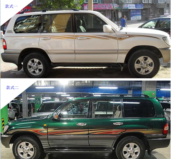 Car-sticker-FOR-Toyota-Land-Cruiser-LC100-2002-2006-body-waistline ...