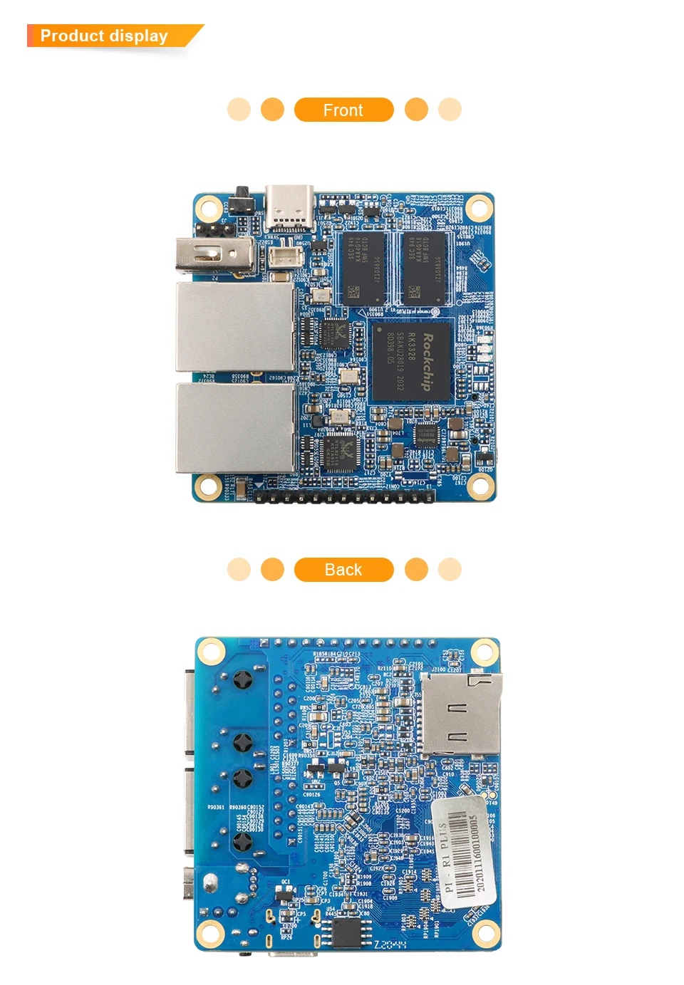 Orange Pi R1 Plus,Portable Travel Router SBC OpenWRT with Dual GbE,1GB ...