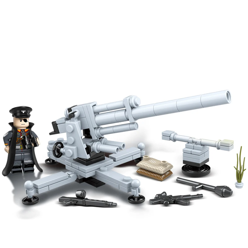 WWII German 88mm Flak Anti-Tank Gun Building Brick Kit (115, 57% OFF