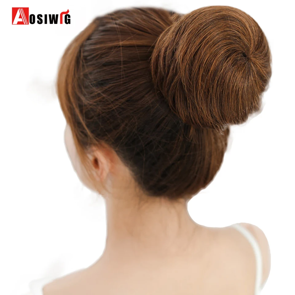 Women Synthetic Chignon Hair Bun Donut Clip In Hairpiece Extensions ...