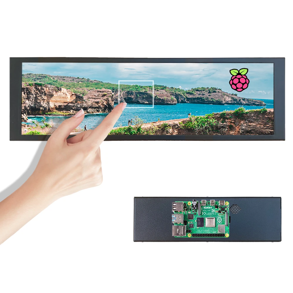 8.8inch Ips Portable Touch Monitor, 480x1920 Strip Display Bar Aida64 ...
