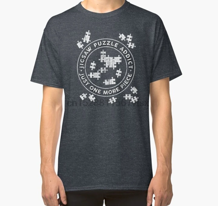 Men tshirt Jigsaw Puzzle Addict Just One More Piece Classic T Shirt ...