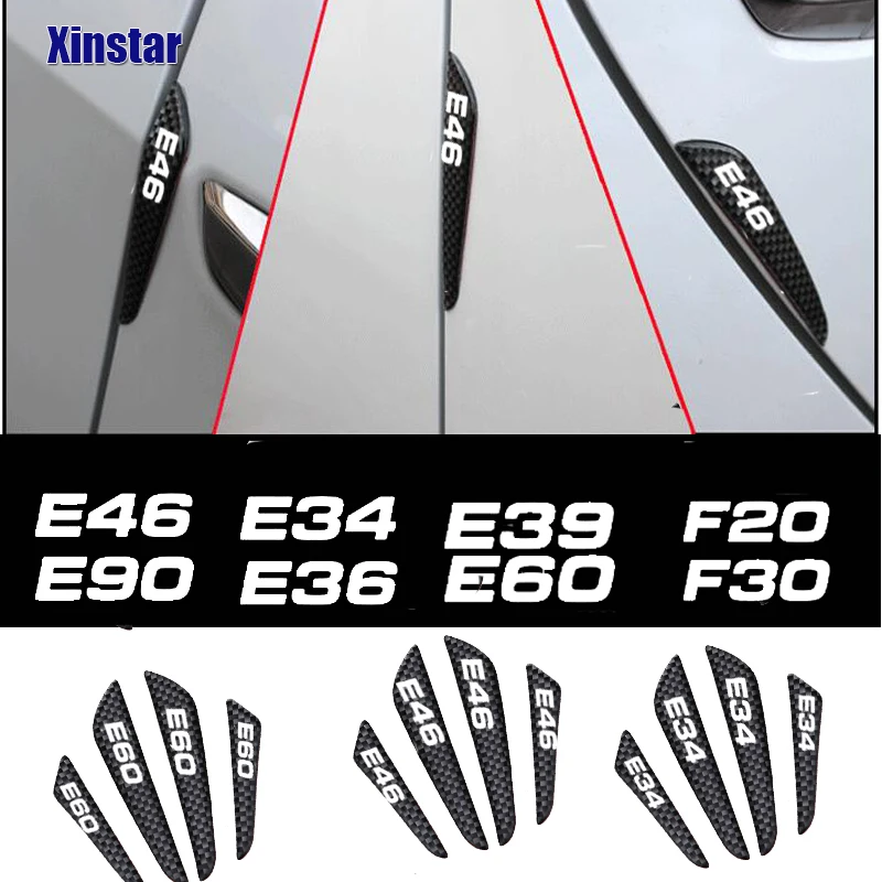 4Pcs Carbon Fiber Car Door Guard Edge Corner Protector For BMW E30 E34 ...