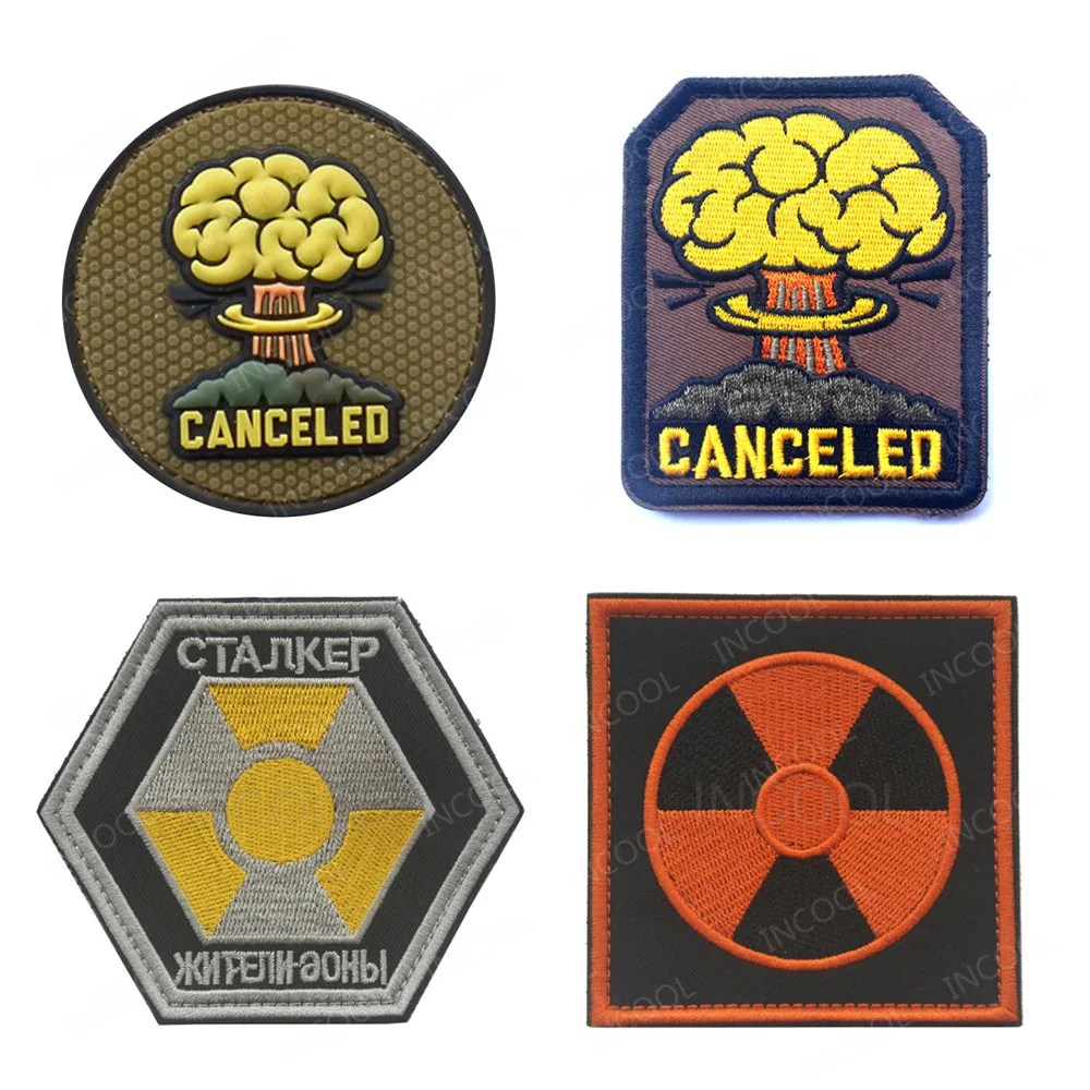 Embroidered Patches Nuclear | Embroidered Patch Radiation | Nuclear ...