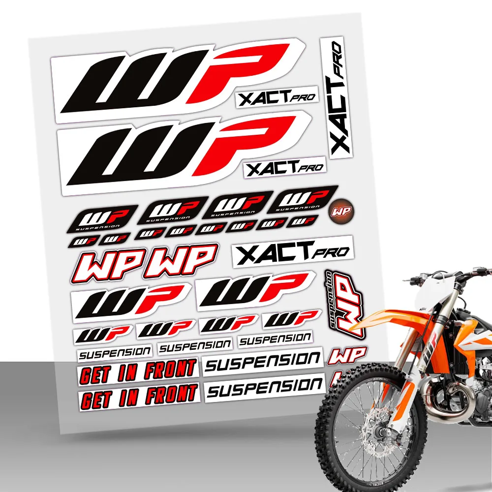 Reflective Motorcycle Fork Stickers Racing Suspension Decals For WP KTM ...