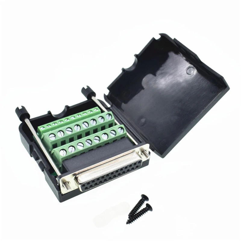 Connector Db25 D-sub Female/male Terminal Port Plastic Cover Data Cable ...