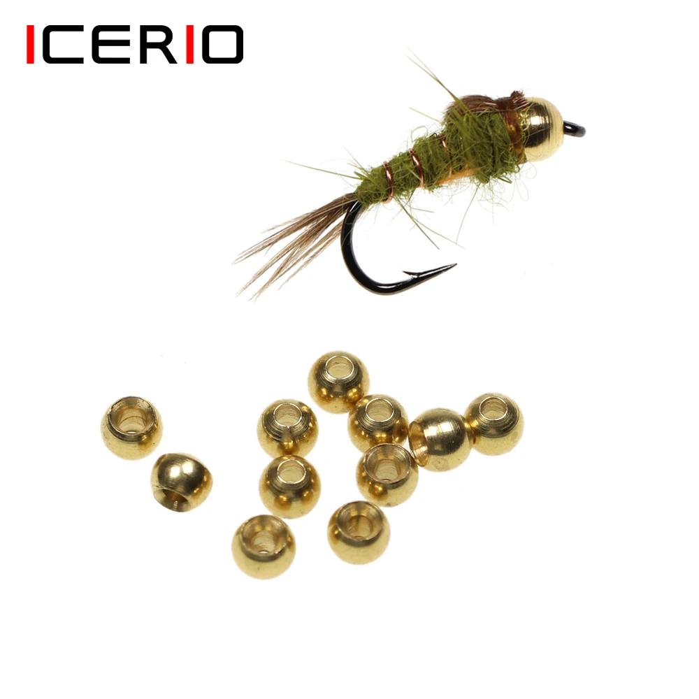 ICERIO-100PCS-Brass-Beads-Head-for-Nymph-Streamer-Bugs-Fly-Fishing ...