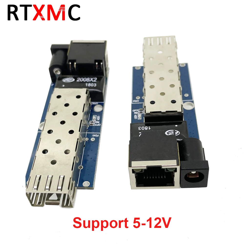 2pcs SFP Fiber to RJ45 converter gigabit SFP mini media converter ...