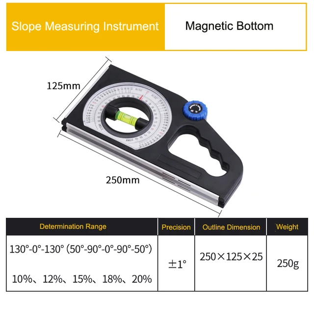 Angle Measuring Tool Multifunctional Protractor Angle Finder Slope ...