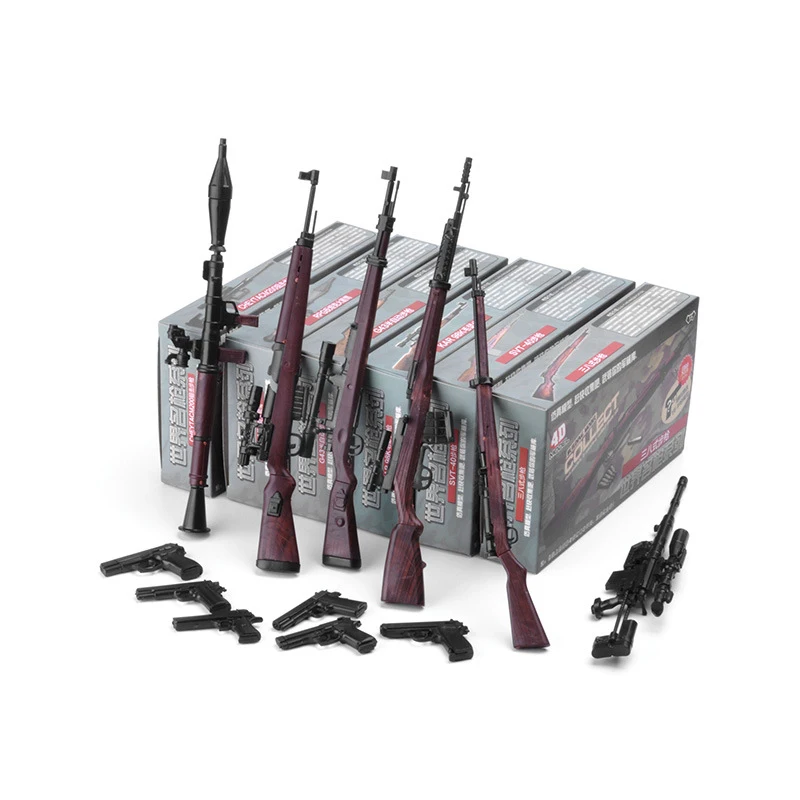 6pcs/set 1/6 98k Rpg Svt-40 G43rifle M200 Sniper Gun Model Assembly ...