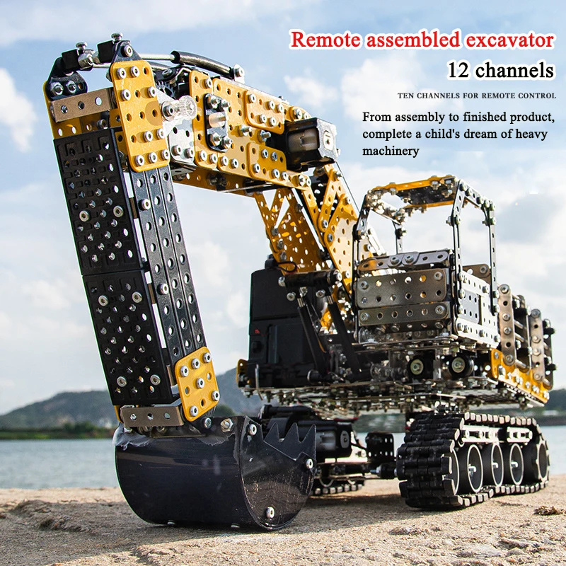Alloy RC crawler excavator model city construction engineering remote ...