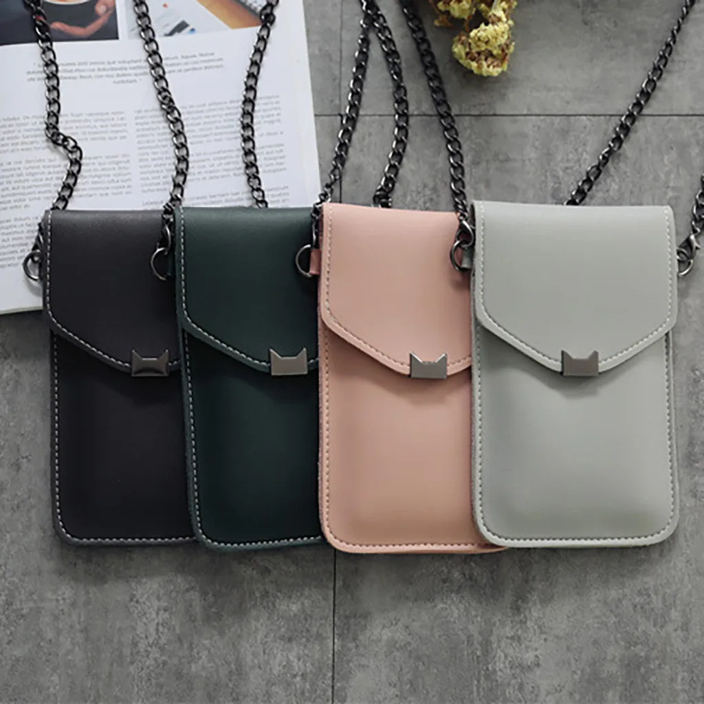 Universal-Leather-Cell-Phone-Bag-Shoulder-Pocket-Wallet-Pouch-Case-Neck ...