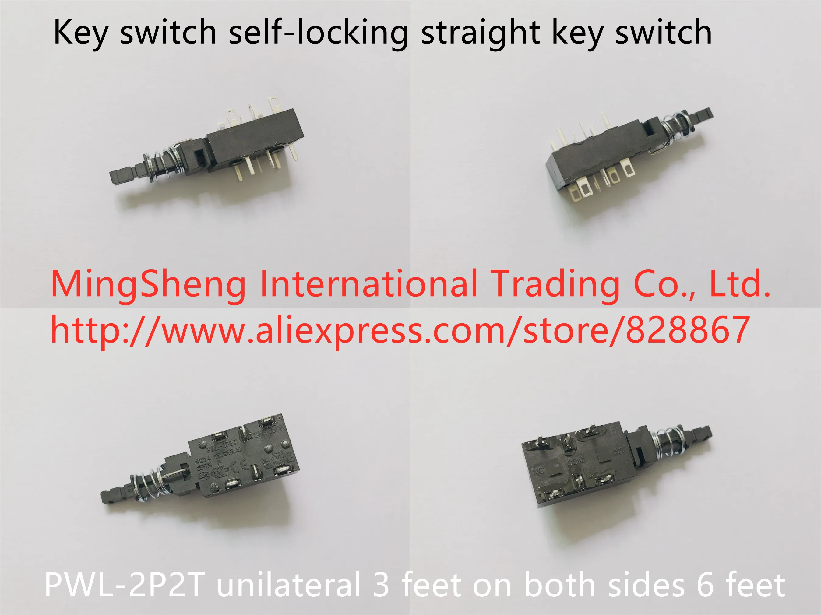 Original New 100% Import Key Switch Self-locking Straight Key Switch ...