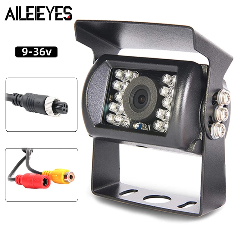 12v/24v Truck Backup Camera 4pin Av Extension Cable Led Ir Night Vision ...