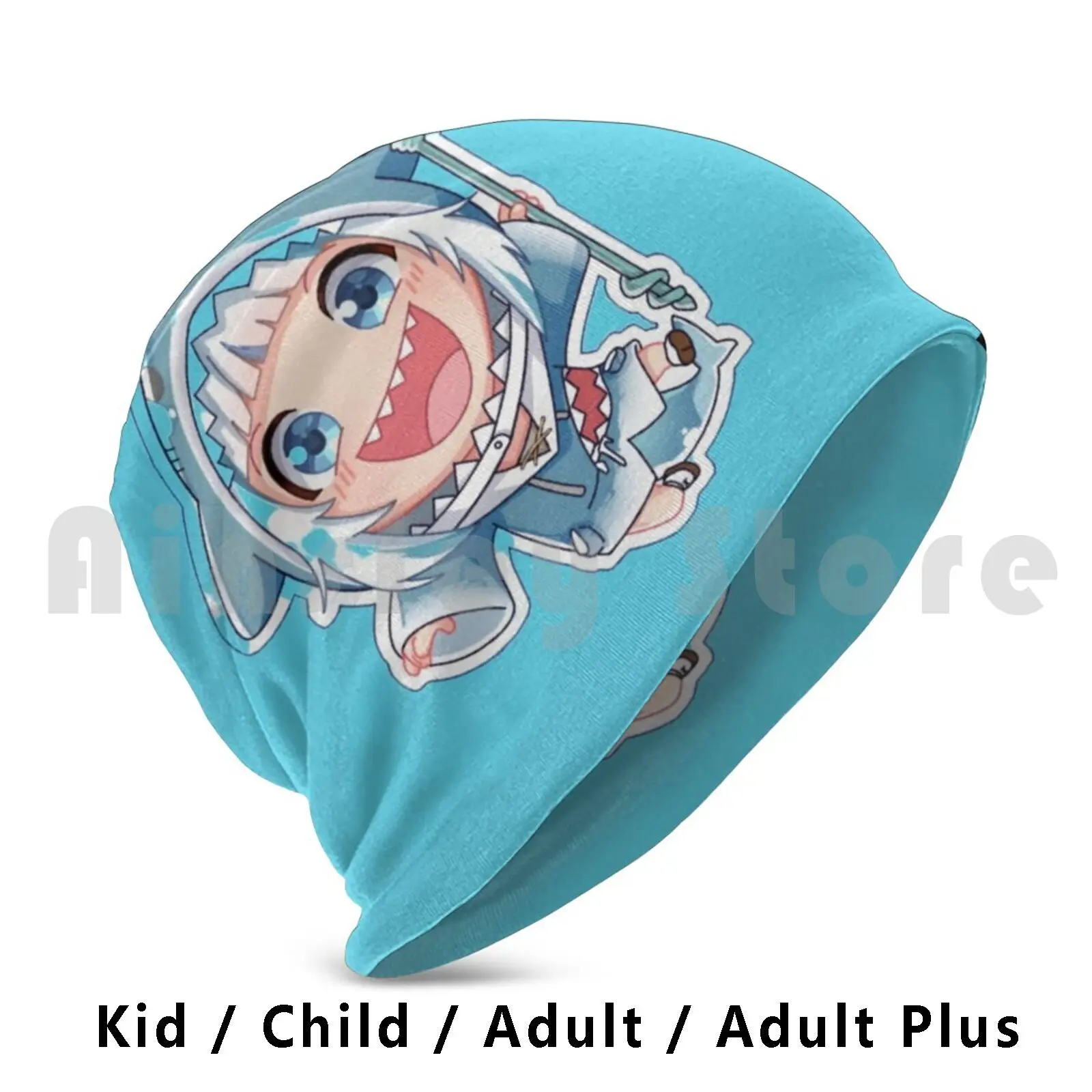 Mini Gawr Gura Cute Beanies Knit Hat Hip Hop Hololive Vtuber Gawr Gura ...