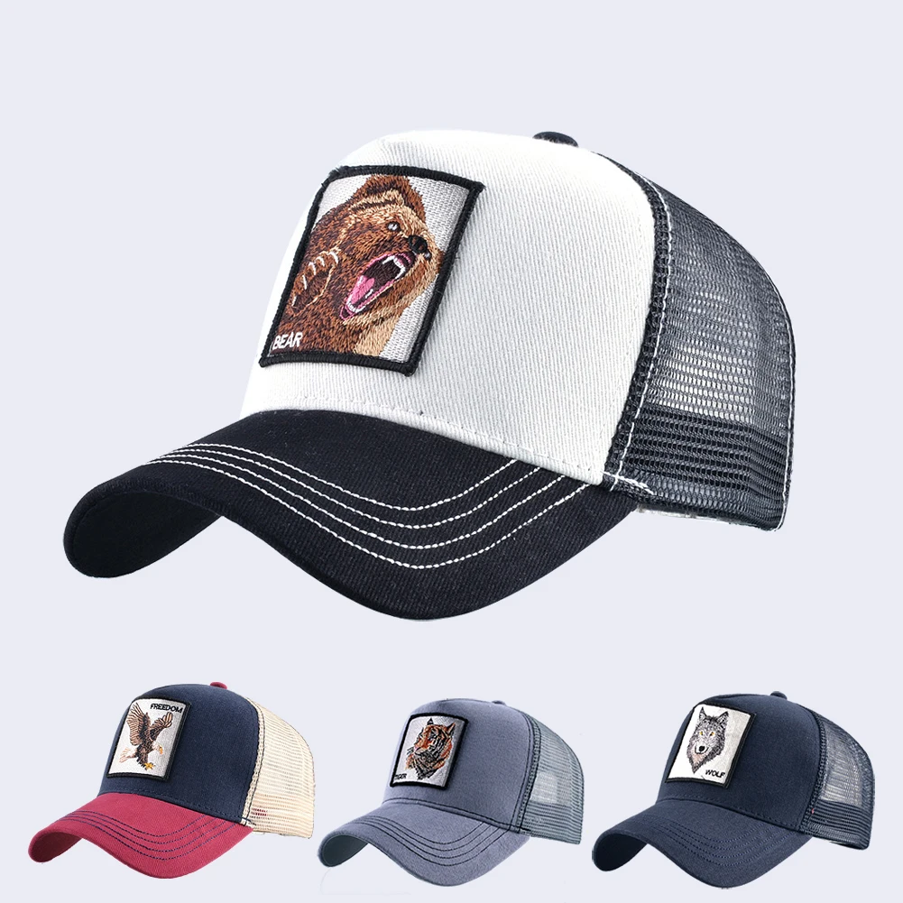 Spring And Summer Men's Embroidered Animal Baseball Caps Women Hip Hop ...