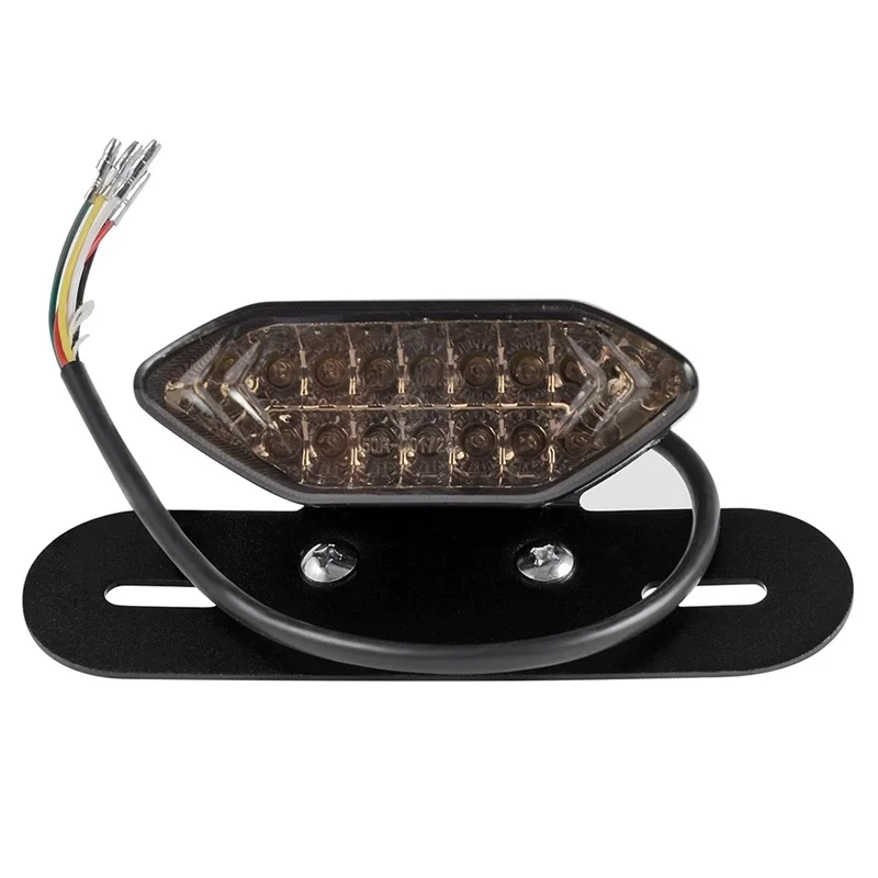 12V LED Universal Motorcycle Integrated Brake Tail Running Light Turn ...