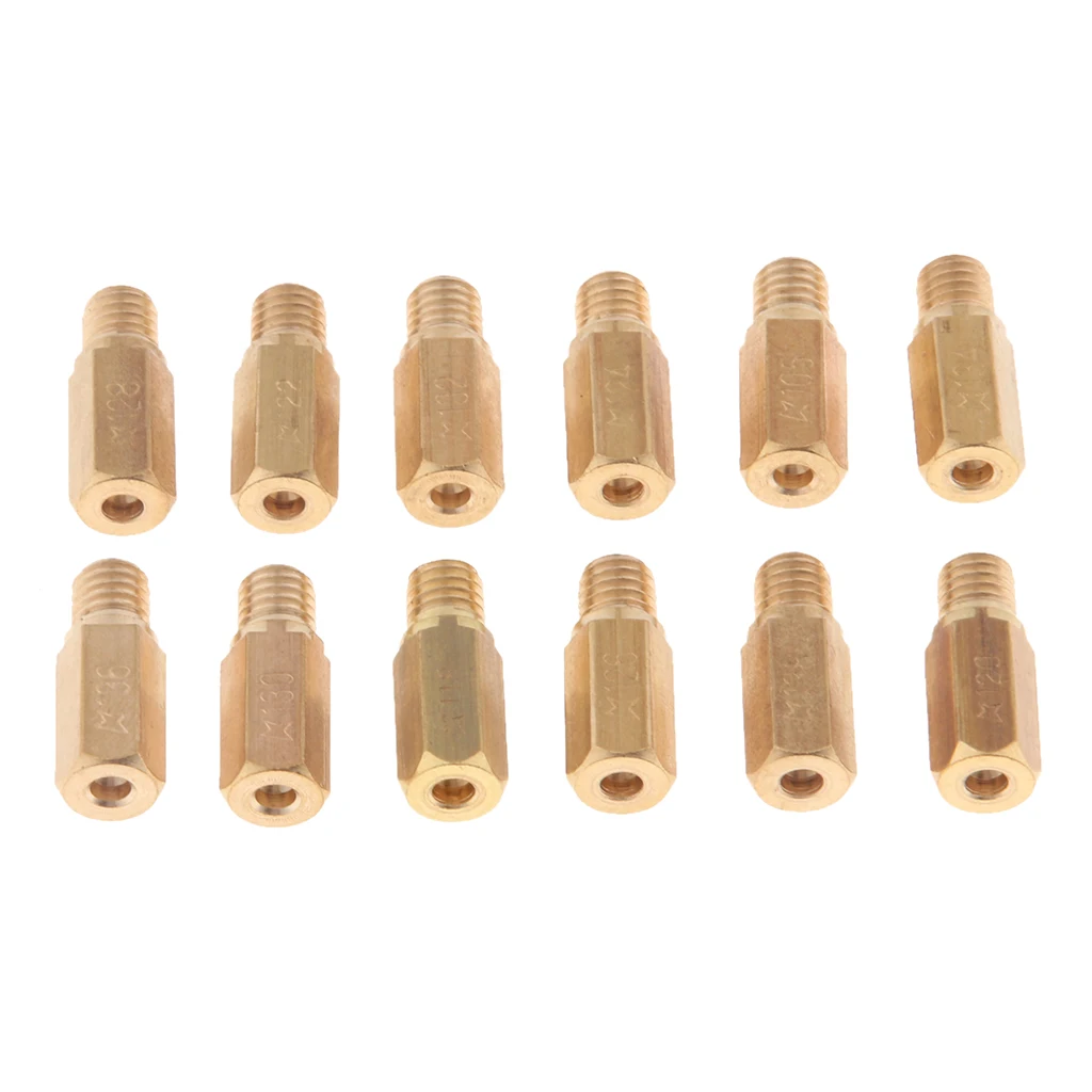 12pcs Carburetor Main Jet kit for PWK 105 118 120 122 124 126 128 130 ...