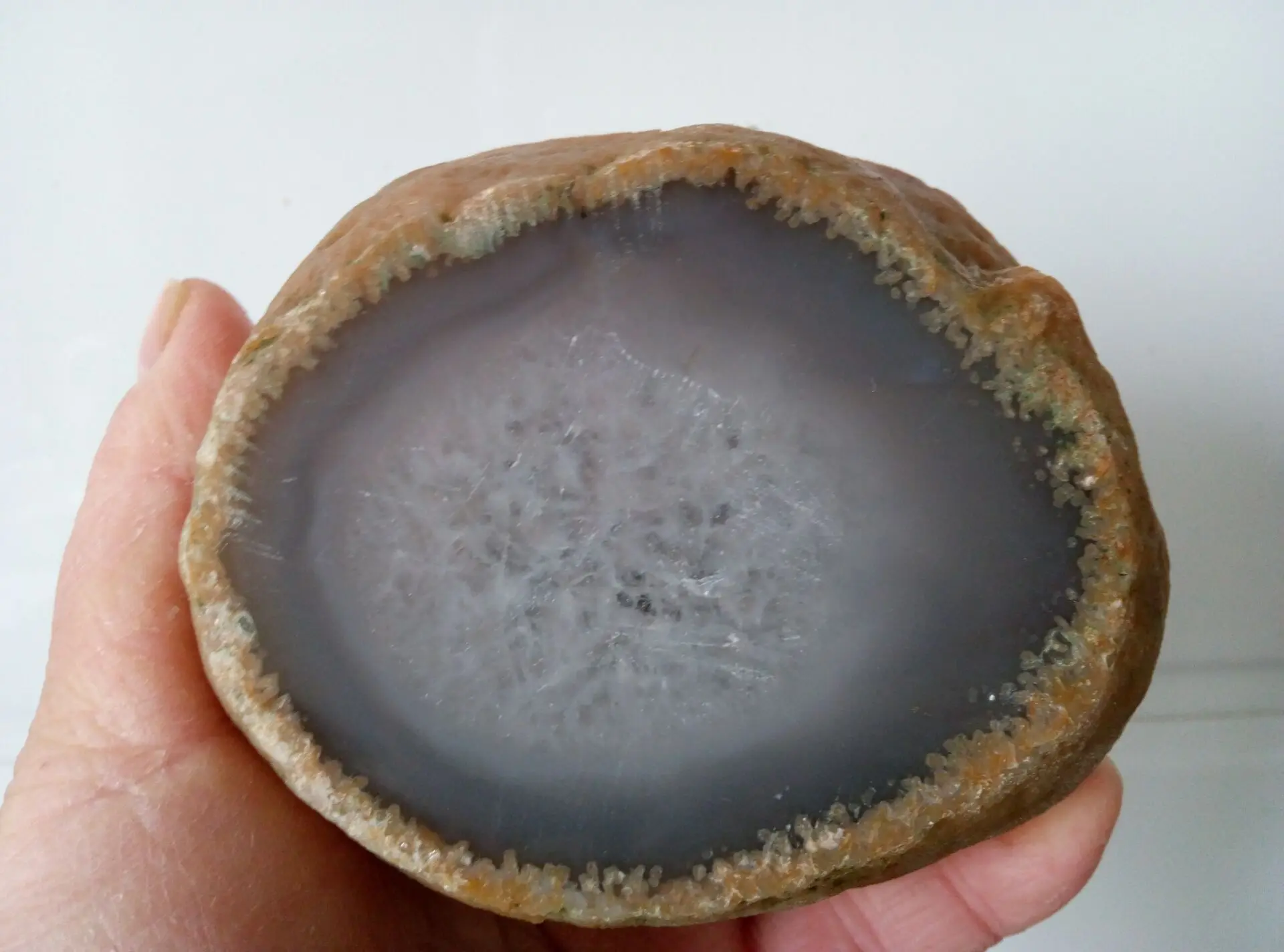 545G-Rare-Natural-Enhydro-moving-bubble-agate-crystal-Stone-mineral ...