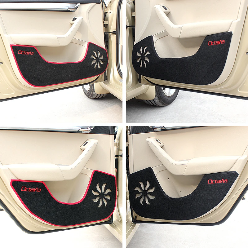 Car Door Anti kick Pad Sticker Door Protection Side Edge Trim Mats For ...