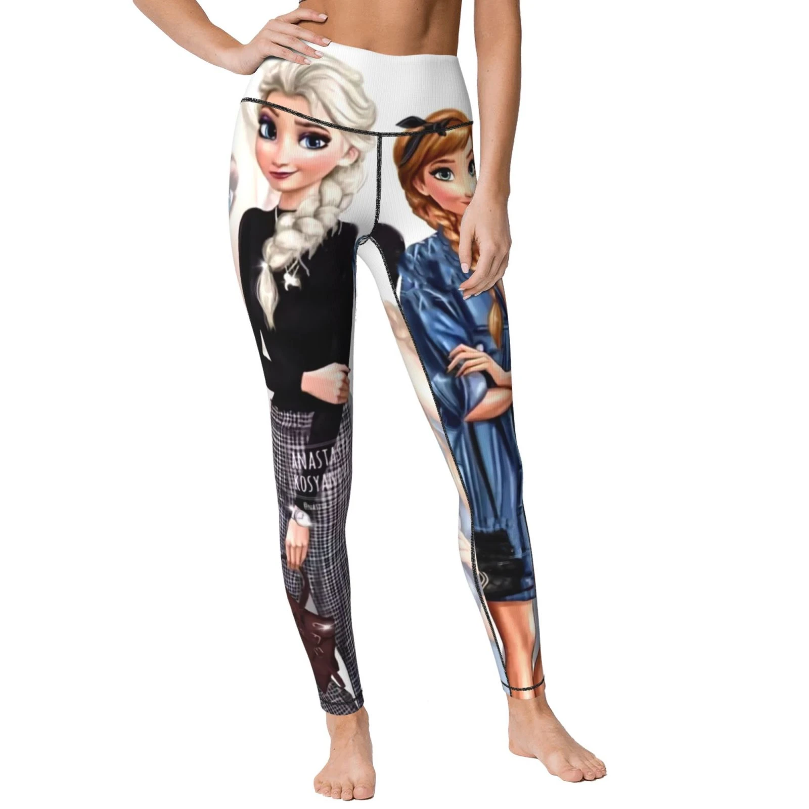 Disney Cute Women Leggings Homme Frozen Queen Elsa Princess Anna Casual ...
