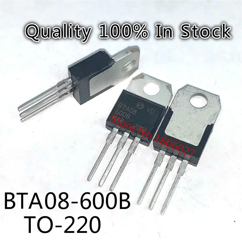 2Pcs Triac BTA08 BTA08-600 BTA08-600B 8 A 600 V TO-220 HV Equipement électrique, fournitures ...