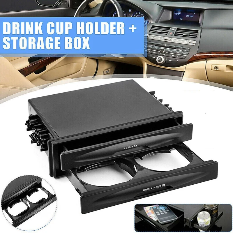 Car Auto Single Din Radio Pocket, Universal Cd Radio Pocket Drink Cup ...