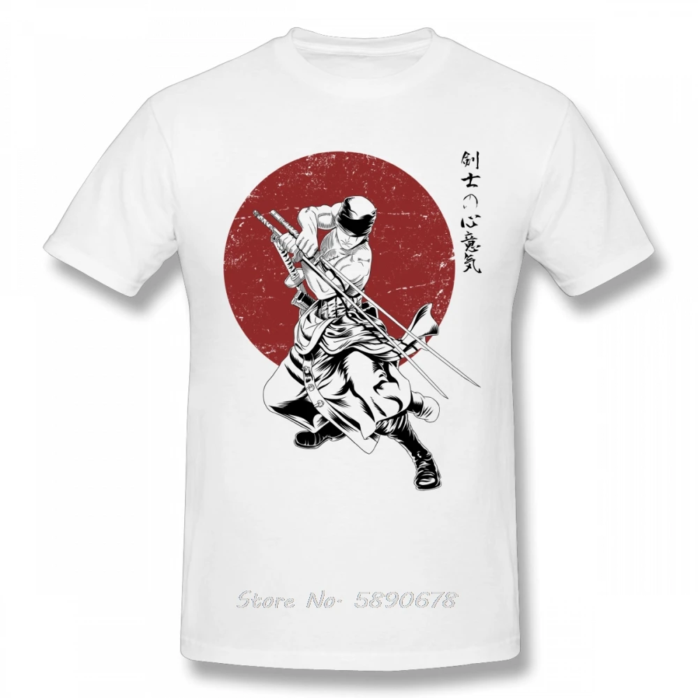 Vintage-Japanese-Swordsman-Samurai-T-shirt-Roronoa-Zoro-Graphic-Cotton ...