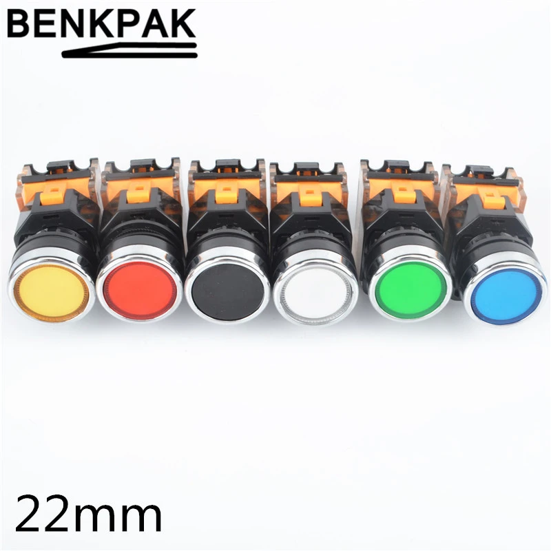 22mm Momentary Spring Return Push Button Switch 1no+1nc Latching Pushbutton - Switches - AliExpress