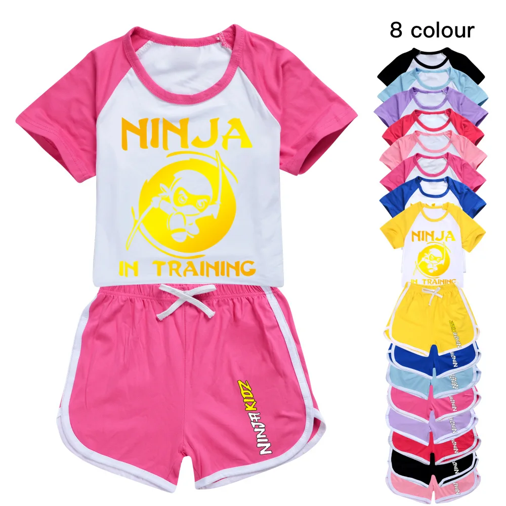 Girls Boys Summer Clothing Set cute NINJA KIDZ Kids Sports Pants Baby ...