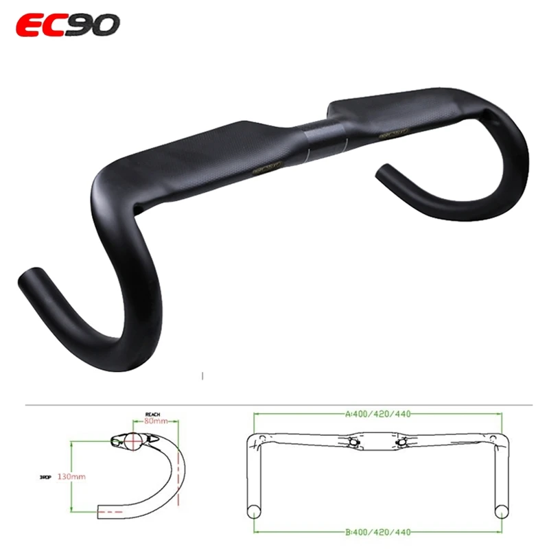 BALUGOE-Carbon-Handlebar-for-Road-Bike-Drop-Bar-Bicycle-Part-31-8mm-400 ...