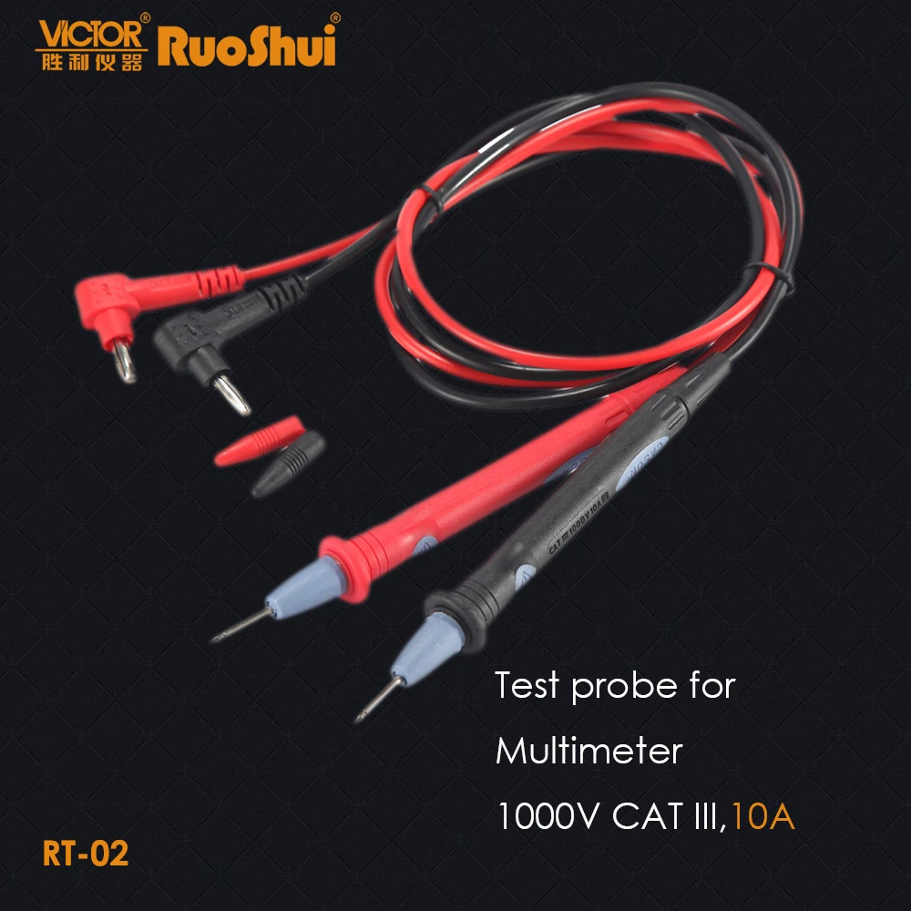 10a датчики для мультиметра двухслойные Сменные Тестовые провода зажим мультиметр Тестовые