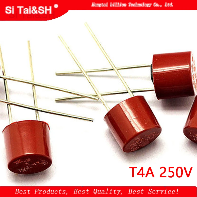 (10pcs/lot) T4a 250v Round Fuse 250v 4a Fuse Tube Cylindrical Fuse ...