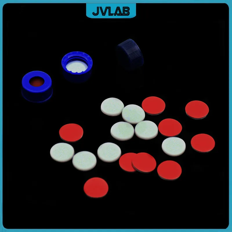Chromatography Vial Cover Septa White PTFE/Red Silicone Septa Diam. 8 ...