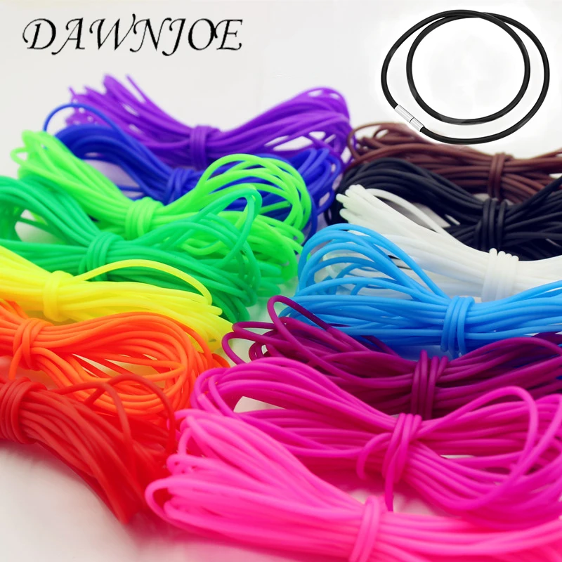 10-Meter-lot-2-3-mm-Colorful-Hollow-Rubber-Rope-Silicone-rope-line-DIY ...