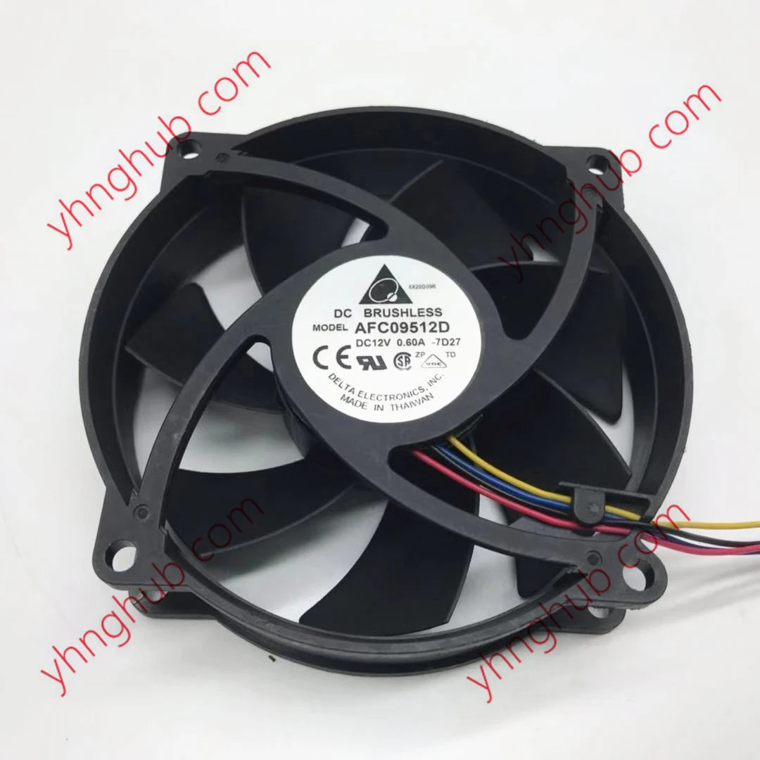 Delta Electronics Afc09512d 7d27 Dc 12v 0.6a 90x90x25mm 4-wire Server ...