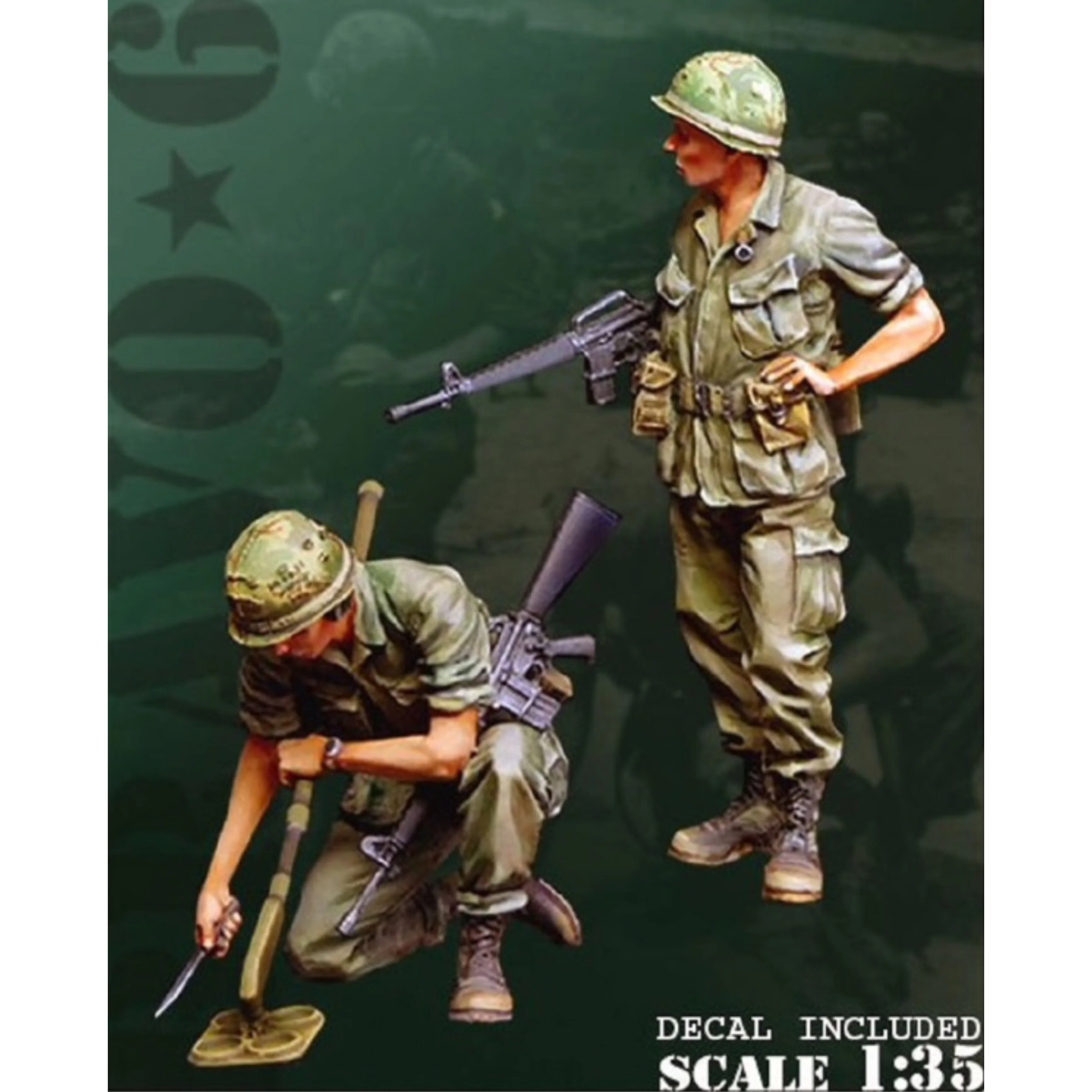 1/35 Resin Model Figure GK, Military theme ，Unassembled and unpainted ...