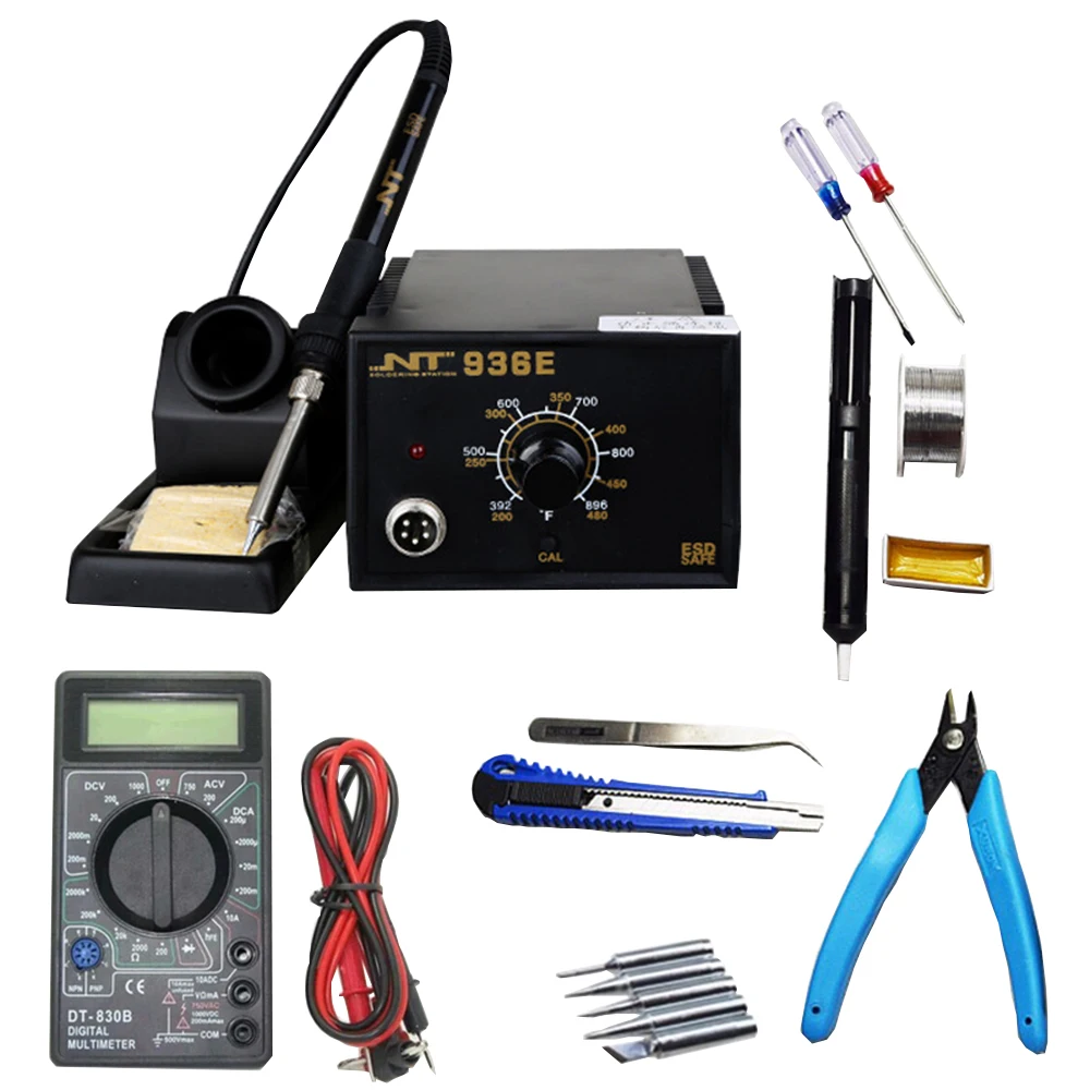 220V 60W Constant Adjustable Temperature Electric Soldering Station ...