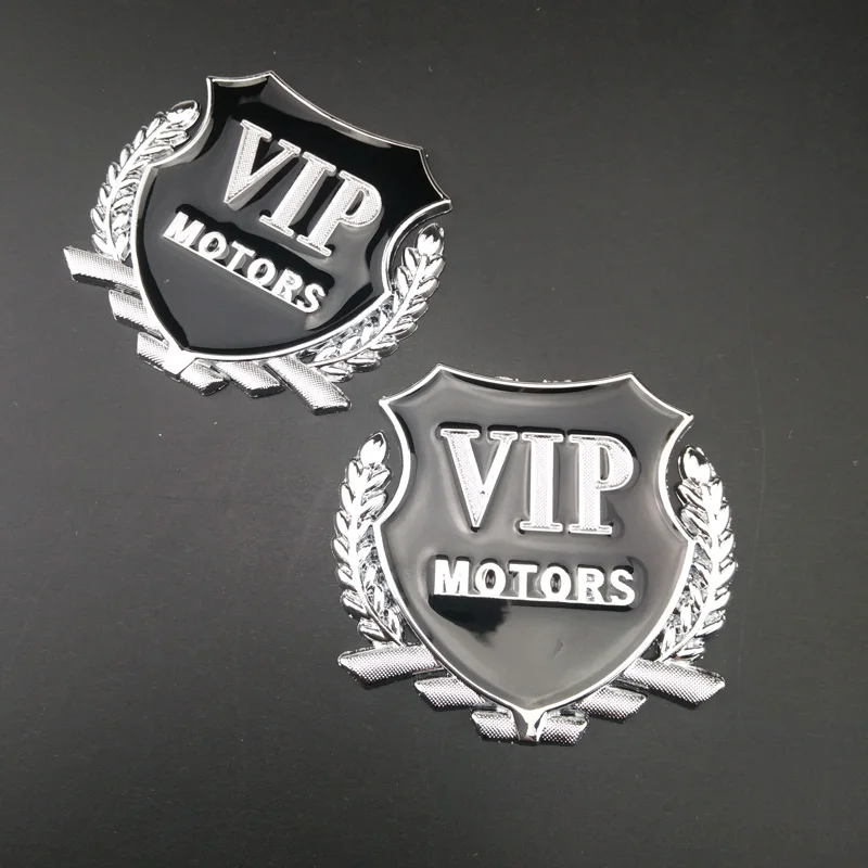 2-Pcs-Batch-Car-VIP-label-3D-Metal-Stereo-Car-Sticker-Modified-Car ...
