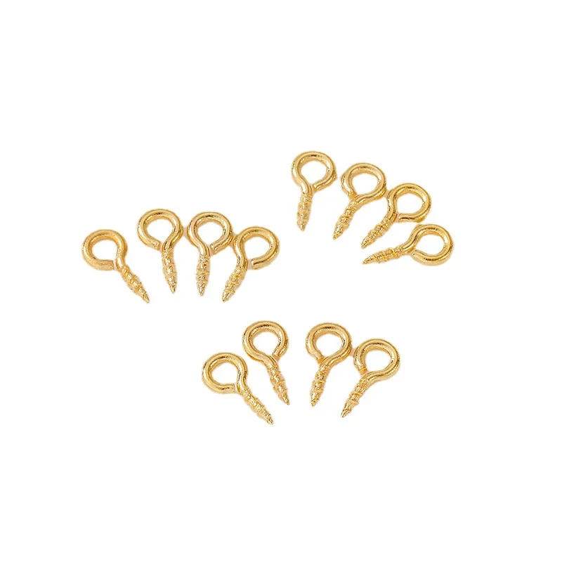50Pcs-Lot-Brass-18K-Gold-Plated-4x8mm-Mini-Eye-Pins-Eye-Pins-Hooks ...