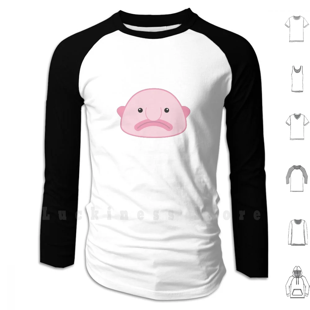 Blobfish Hoodie Long Sleeve Blobfish Blob Fish Worlds Ugliest Animal ...