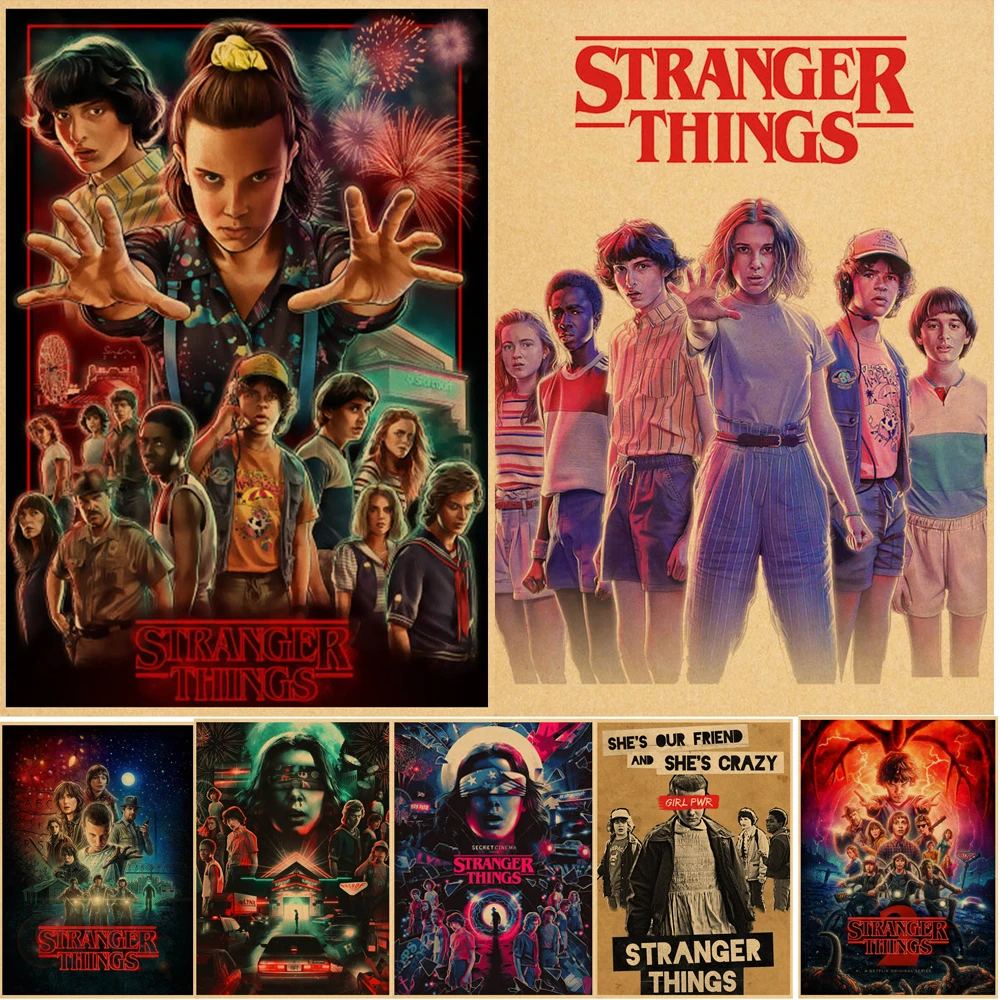 Póster de Stranger Things para decoración del hogar, cartel de película ...