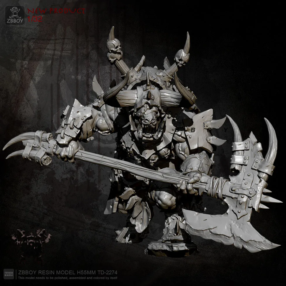 H55mm-Resin-Figure-Kits-Giant-Axe-Giant-Bull-Ancient-Resin-Soldier ...