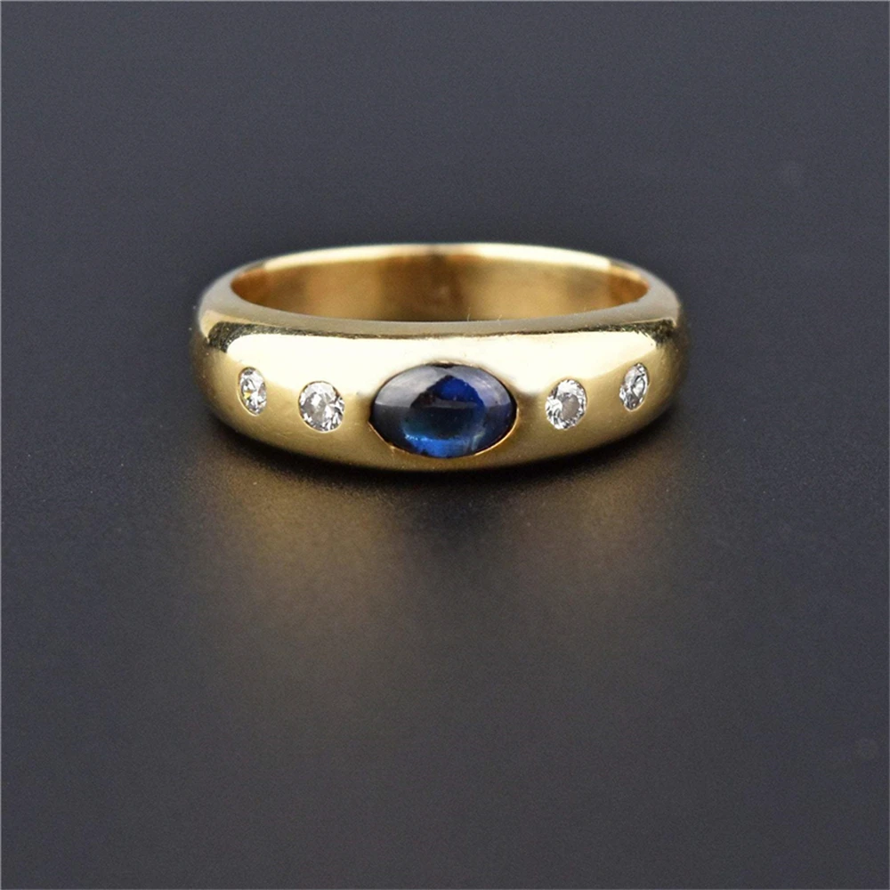Fashion-Men-s-and-Women-s-Blue-Crystal-Ring-Exquisite-Simple-Jewelry ...