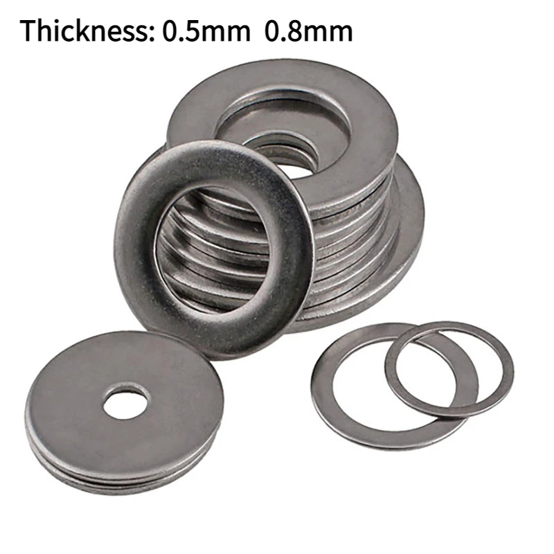 M1.6 M2.5 M3 M4 M5 M6 M8 M10 M12 M30 304 Stainless Steel Flat Washer Increase Thickened Ultra ...